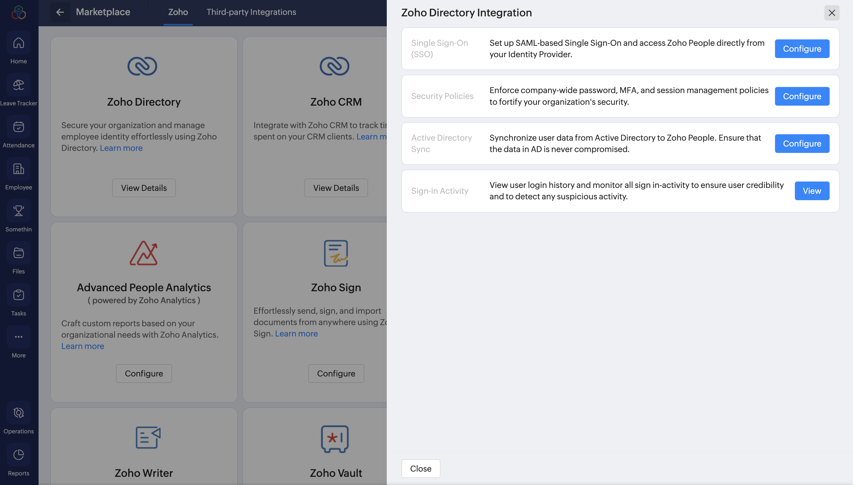 Zoho Directory for Zoho People